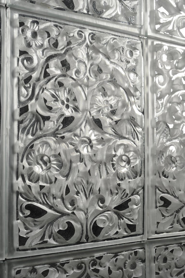 Rizo Imperial Crystal Partition Screen With Capitals For Sale at 1stDibs