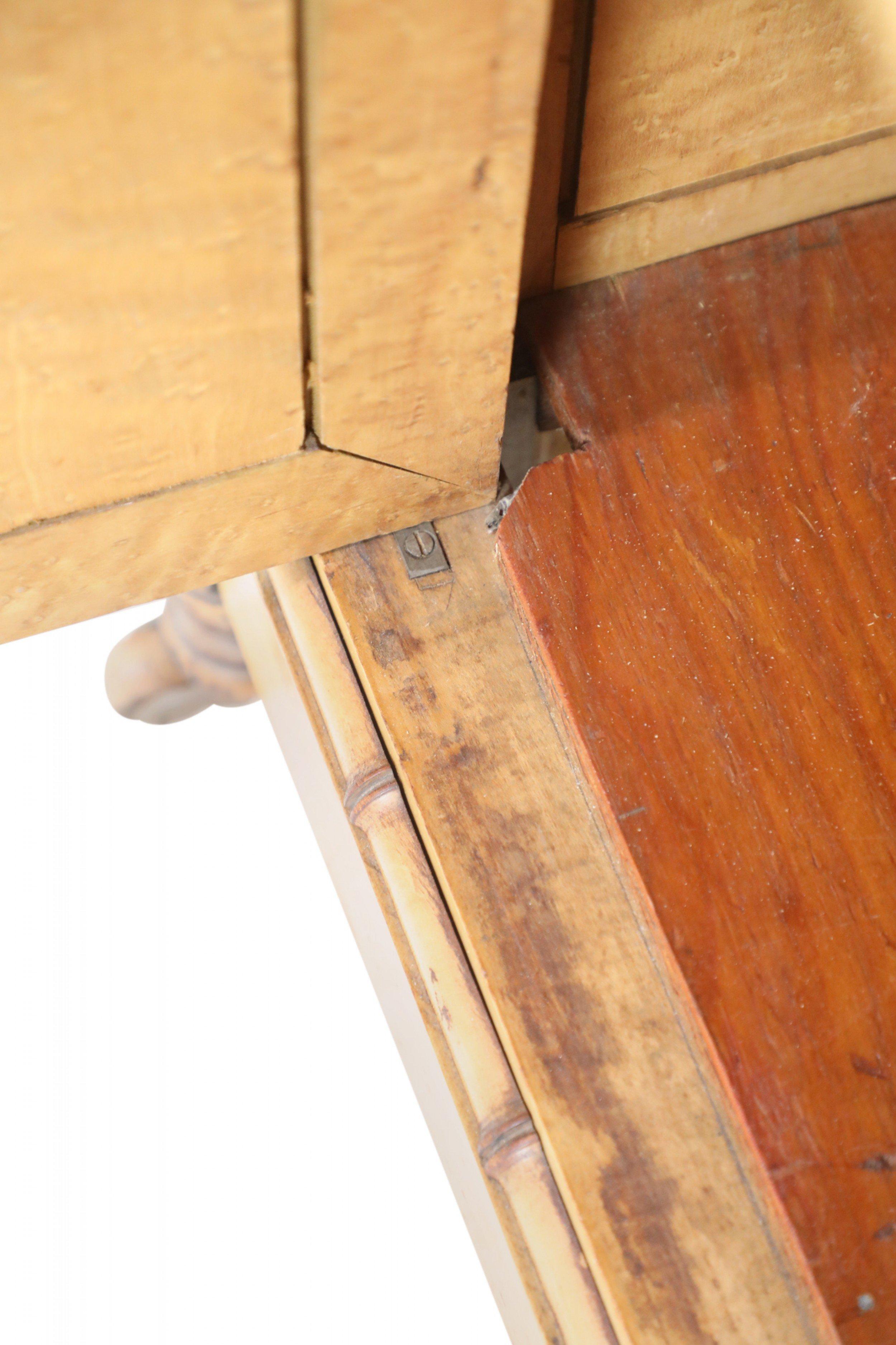 R.J. Horner Aesthetic Movement Faux Bamboo Birdseye Maple Commode at ...