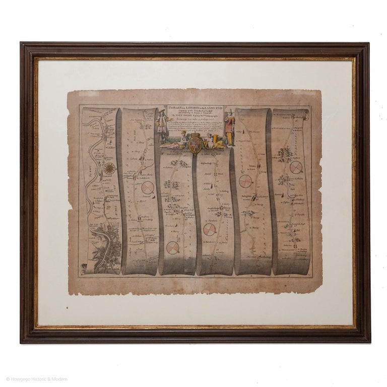 Road Map Britannia No 25 London to the Lands End, John Ogilby Brown ...