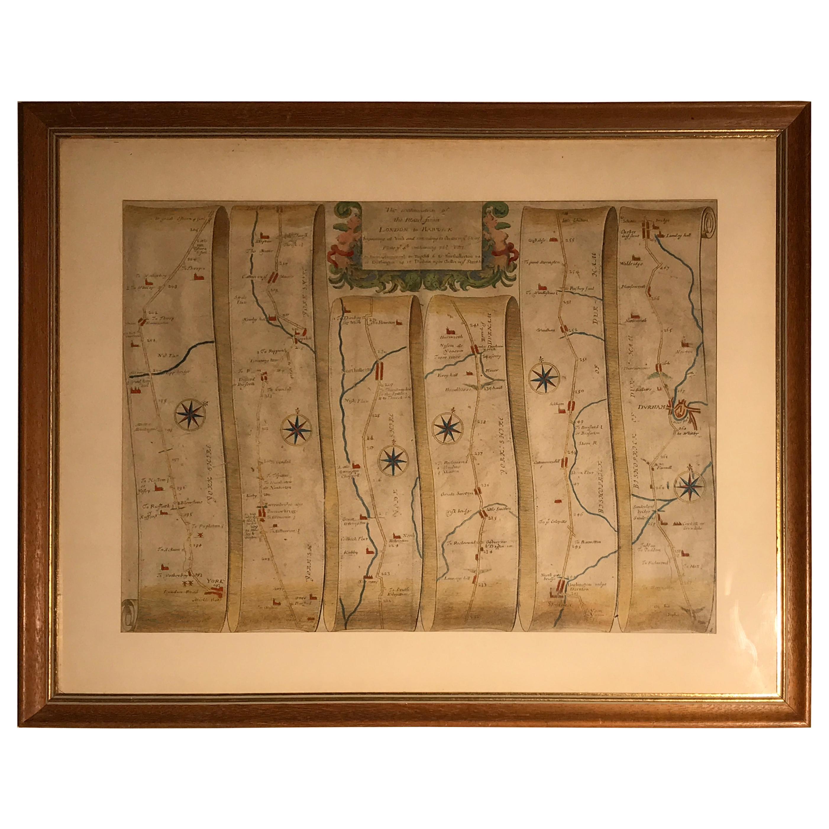 Table Low Sofa Vintage 1950s Map Isle of Man John Speed 1610 Thomas ...