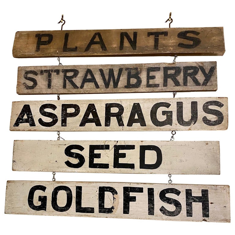 Roadside Farm Vegetable Stand Sign, circa 1940s For Sale at 1stDibs