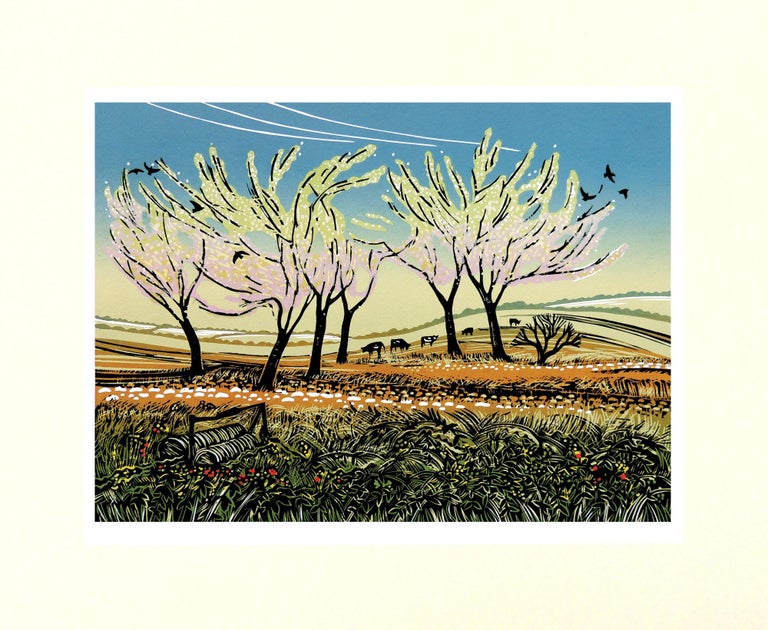 Rob Barnes - Snowdrop Swathe and Blossom in the Wind diptych For Sale ...