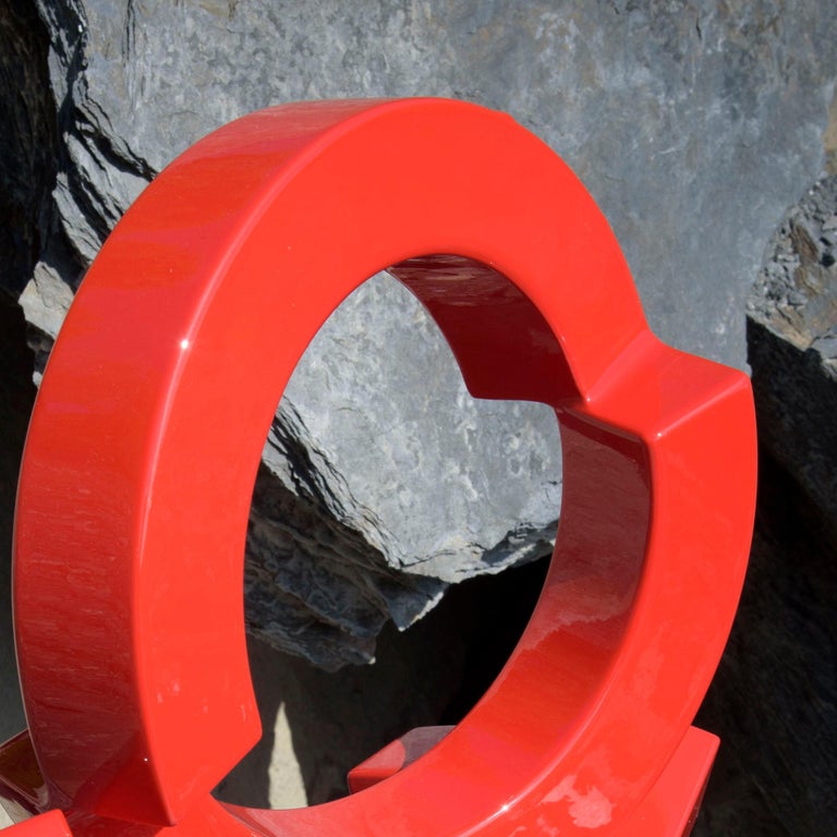 Rob Lorenson - 'Red Quadrilateral', abstract geometric aluminum indoor ...