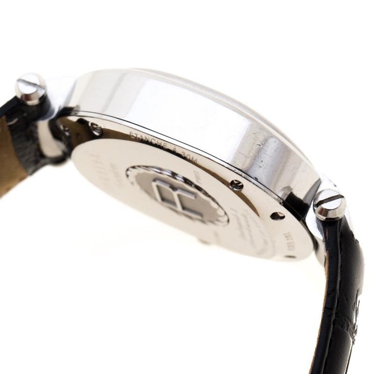 Roberge Silver Grey Steel Double Reserve De Marche Men's Wristwatch 33 ...