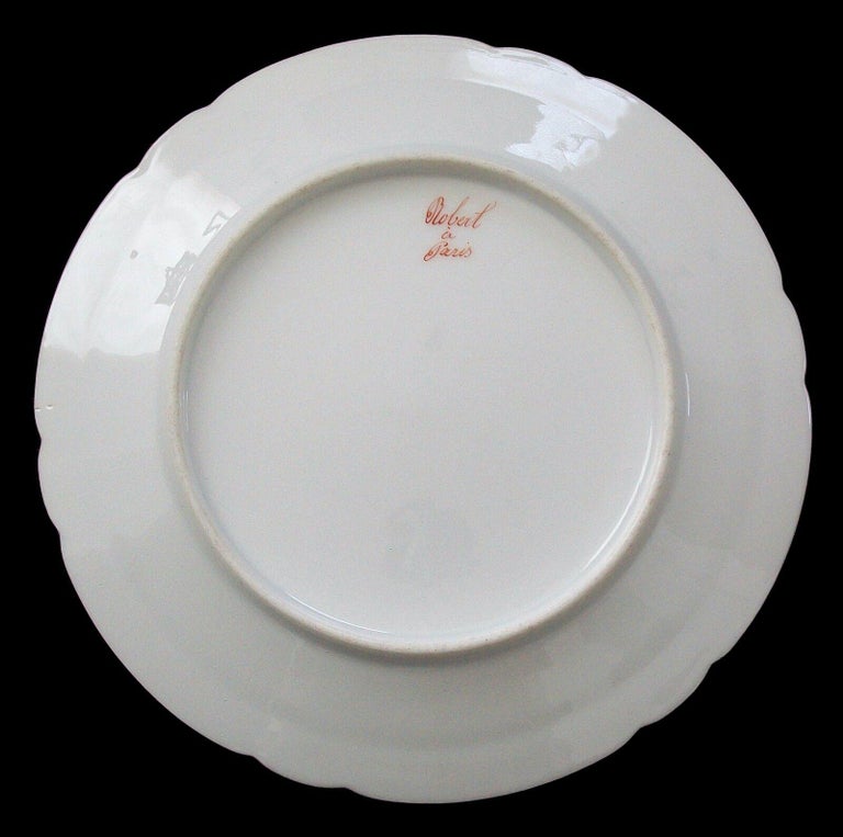 Robert À Paris, Porcelain Cabinet Plates, Royal Monogram, France, C ...