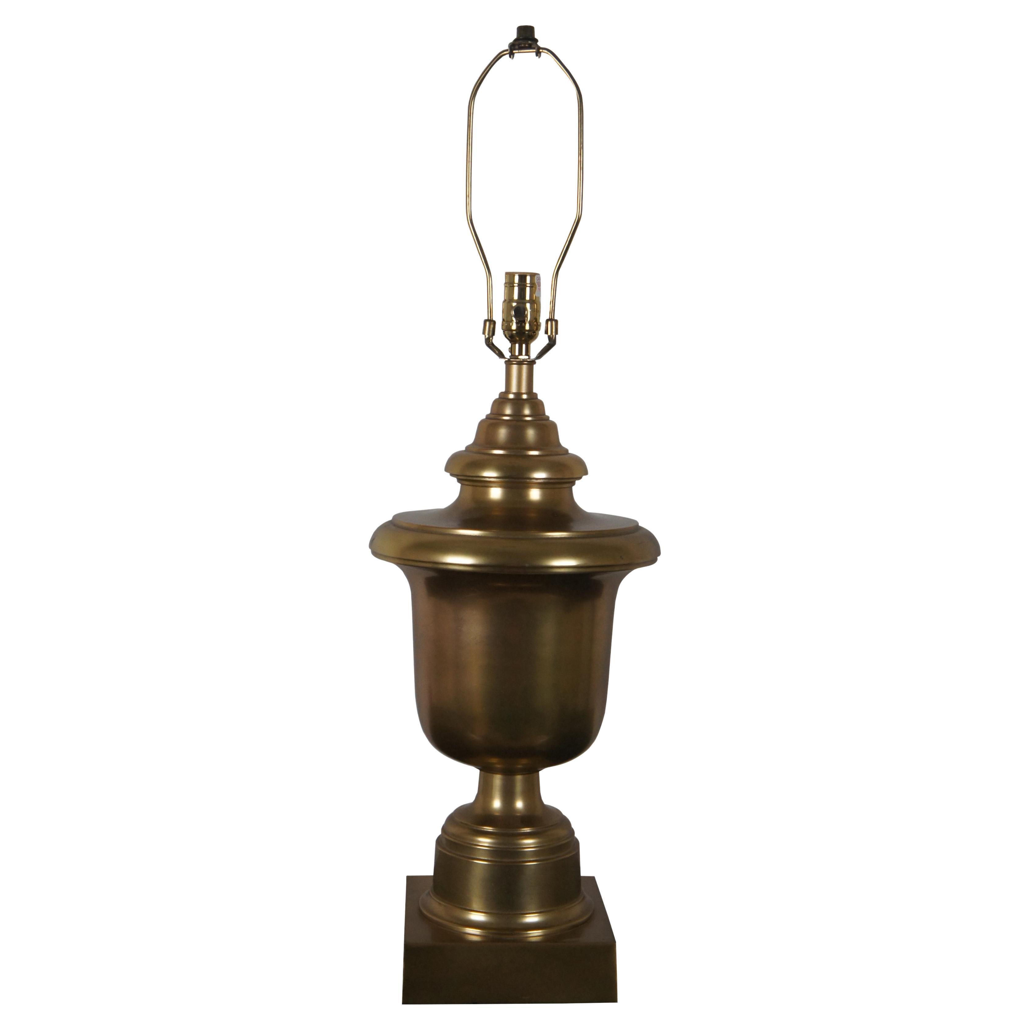 Stiffel Traditional Style Brass Candlestick Table Lamp For Sale at 1stDibs
