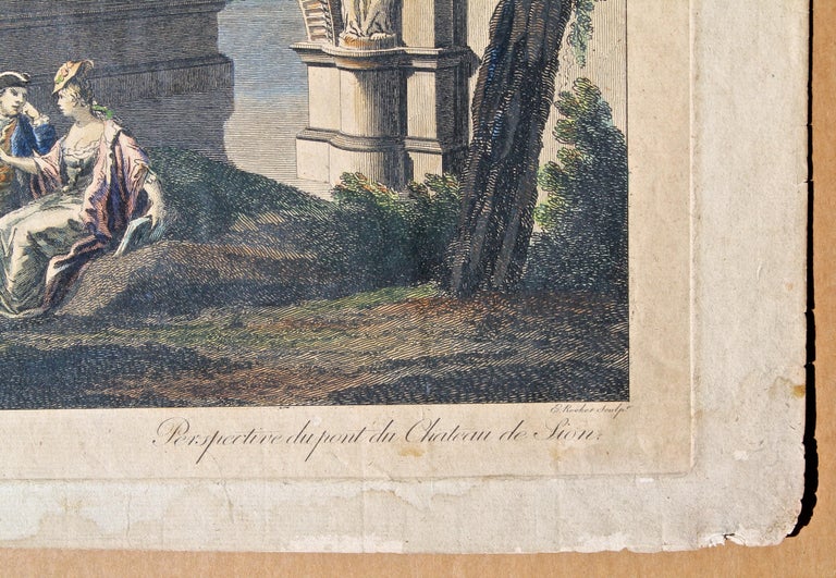 Robert Adam Architect 1768 "Perspective View of The Bridge at Lion ...