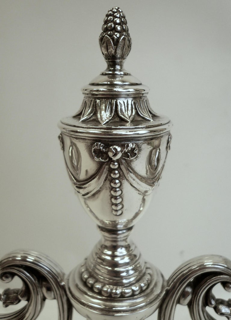 Robert Adam Style Silvered Bronze Table Lamp by E.F. Caldwell For Sale ...