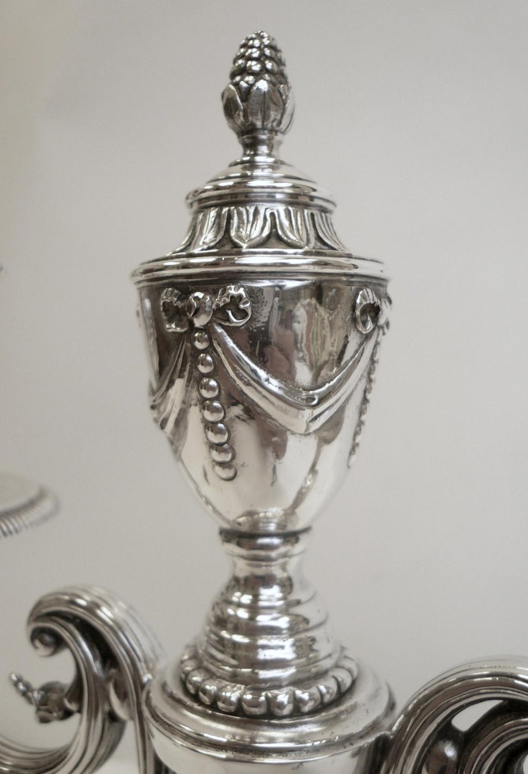 Robert Adam Style Silvered Bronze Table Lamp by E.F. Caldwell For Sale ...