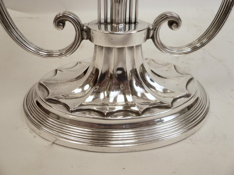 Robert Adam Style Silvered Bronze Table Lamp by E.F. Caldwell For Sale ...