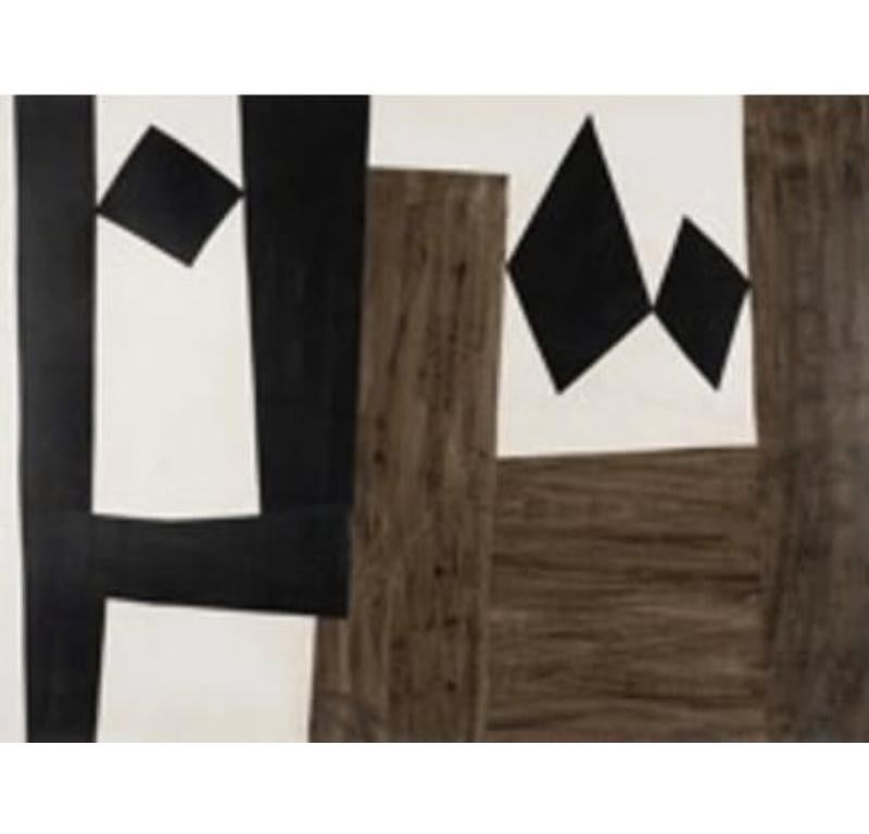 Robert Adams - Study for Sculpture, Ink and Collage on Paper Painting ...