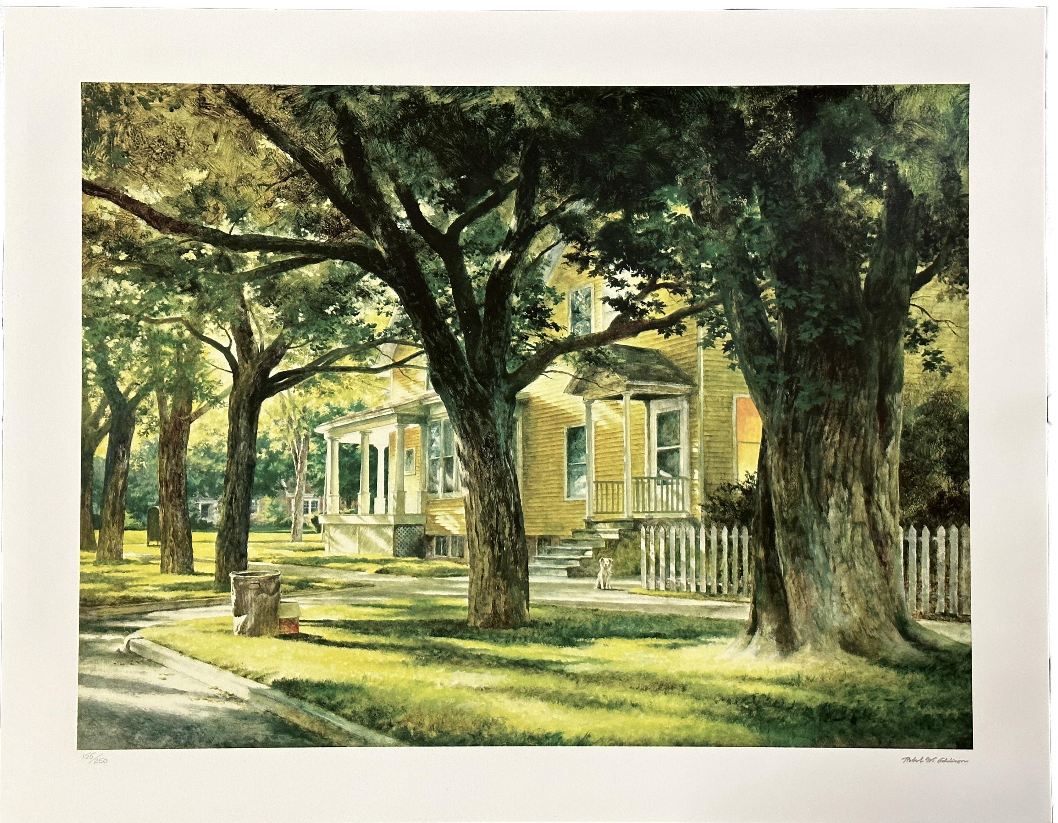 Tom Swimm - "Morning By The Bay" Colorful Harbor Street Scene In Old ...