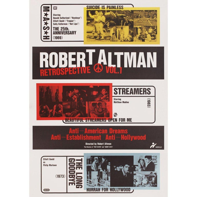Robert Altman Retrospective, Vol. 1 2010s Japanese B1 Poster For Sale ...