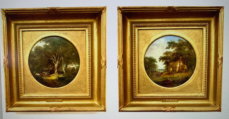 Robert Burrows - Pair of English Antique Victorian landscapes with ...
