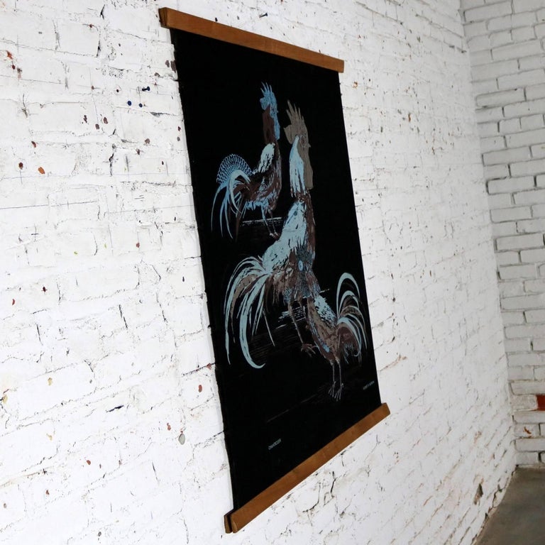Robert Bushong Silkscreen Wall Scroll Chanticleer for Tom Tru Raymor ...