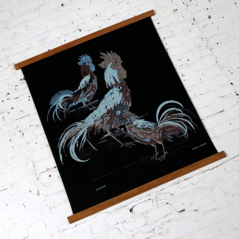 Robert Bushong Silkscreen Wall Scroll Chanticleer for Tom Tru Raymor ...