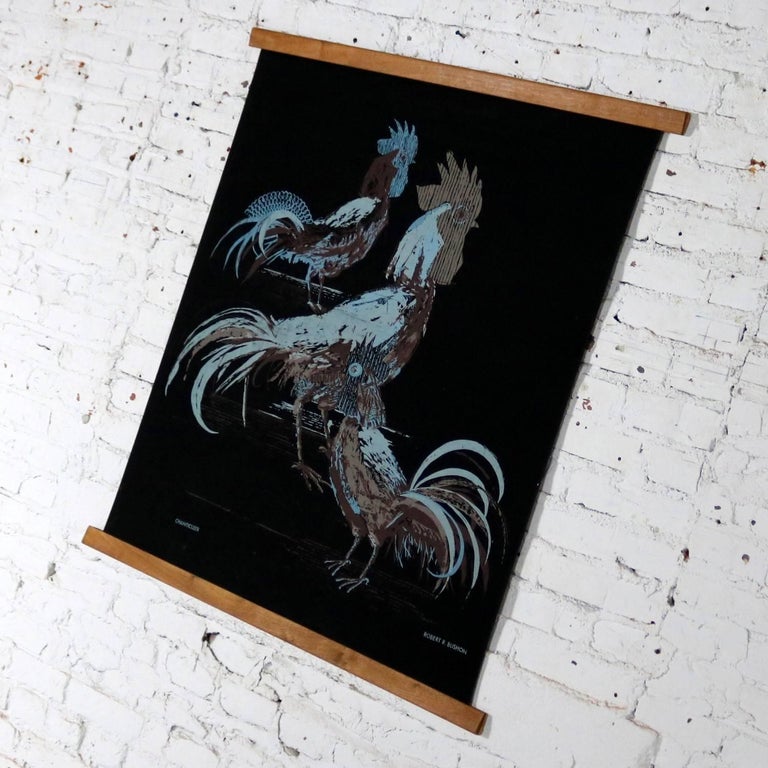 Robert Bushong Silkscreen Wall Scroll Chanticleer for Tom Tru Raymor ...