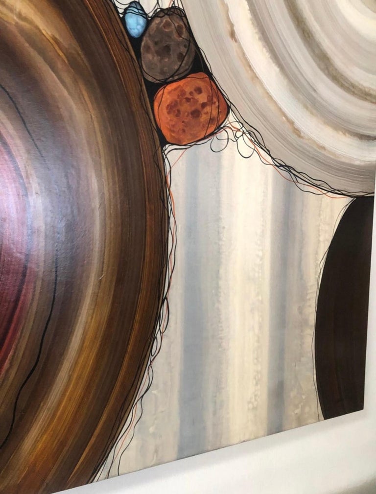 Robert Charon Large Contemporary Abstract Original “Orbs” Painting For ...