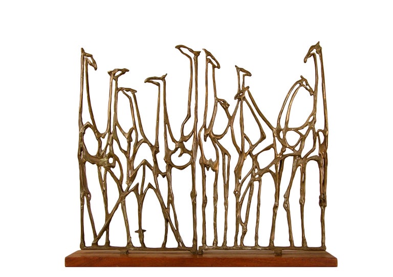 Robert Cook - Giraffe Gates, bronze sculpture For Sale at 1stDibs