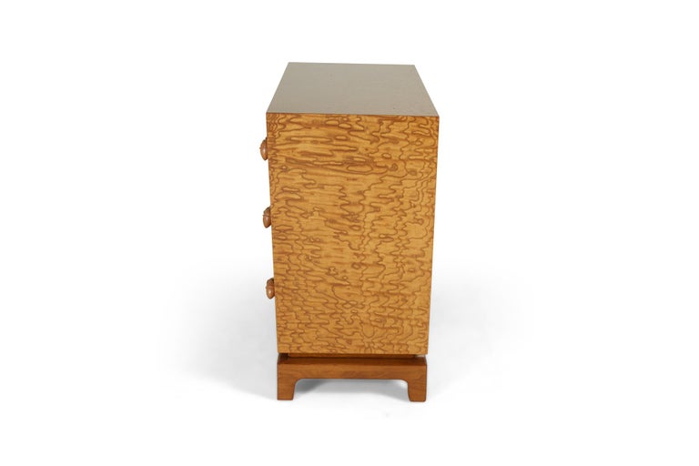 Robert Dorr, Jr. for Johan Tapp American Mid-Century Burl Oak 3-Drawer ...