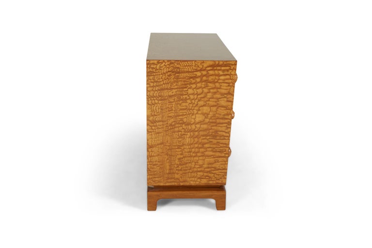 Robert Dorr, Jr. for Johan Tapp American Mid-Century Burl Oak 3-Drawer ...