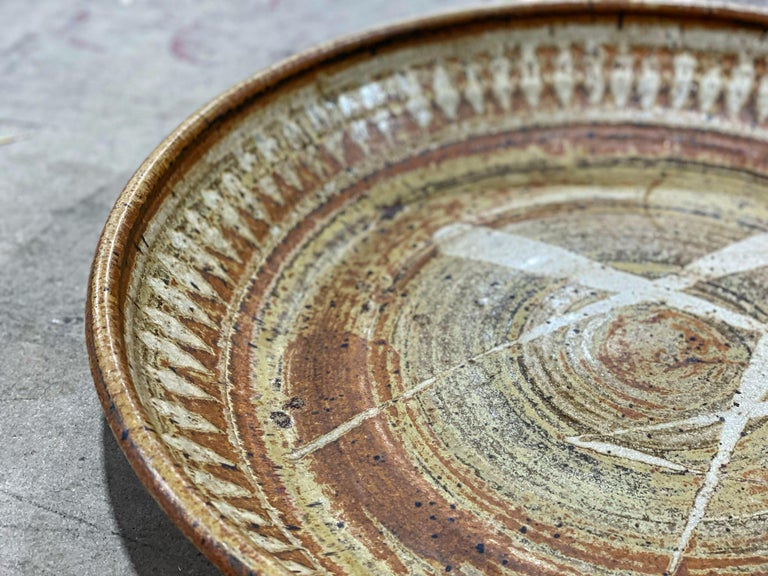 Robert F Westervelt Studio Abstract Ceramic Earthenware Platter, Large ...