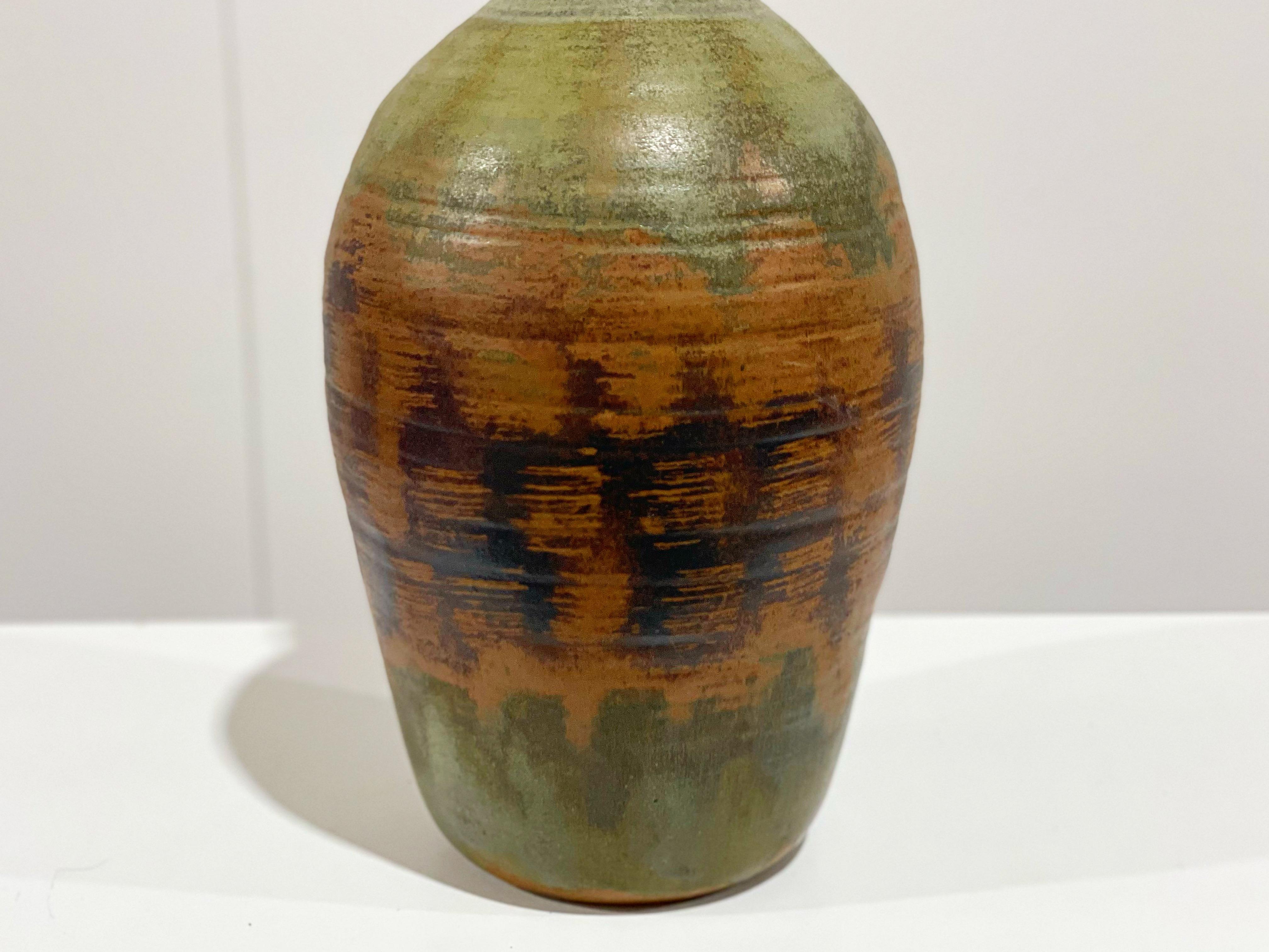 Robert F Westervelt Studio Ceramic Vase, Large Earth Tone Vessel at 1stDibs