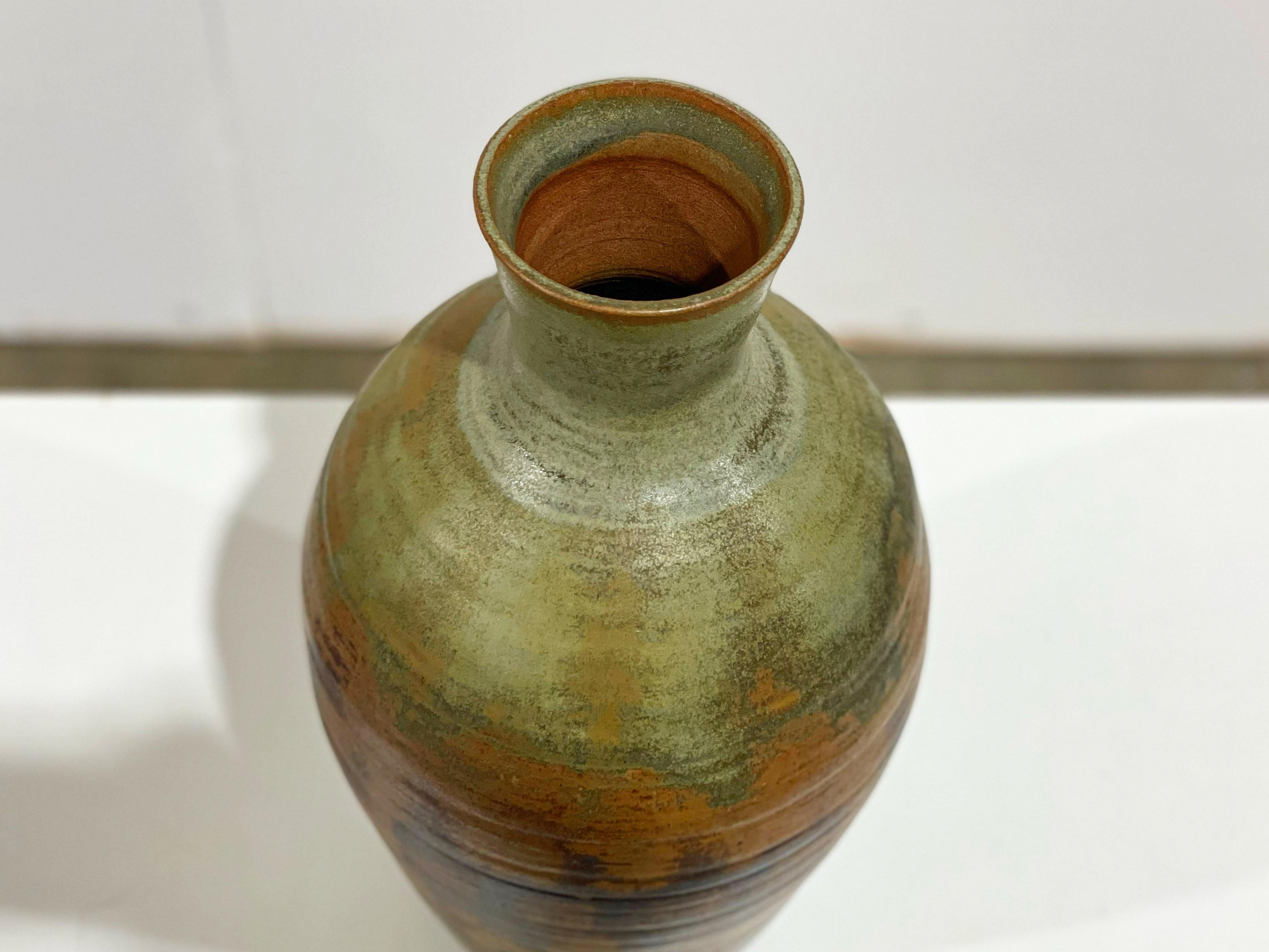 Robert F Westervelt Studio Ceramic Vase, Large Earth Tone Vessel at 1stDibs