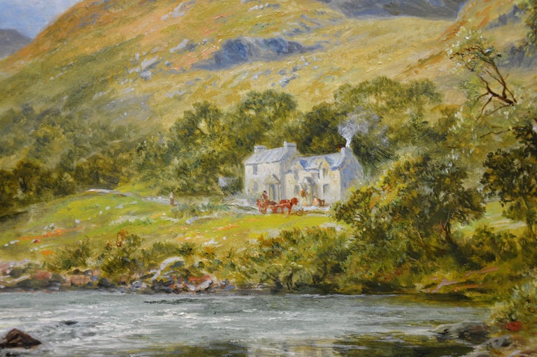 Robert Gallon - The Fish Inn, Lledr Valley - 19th Century Landscape Oil ...