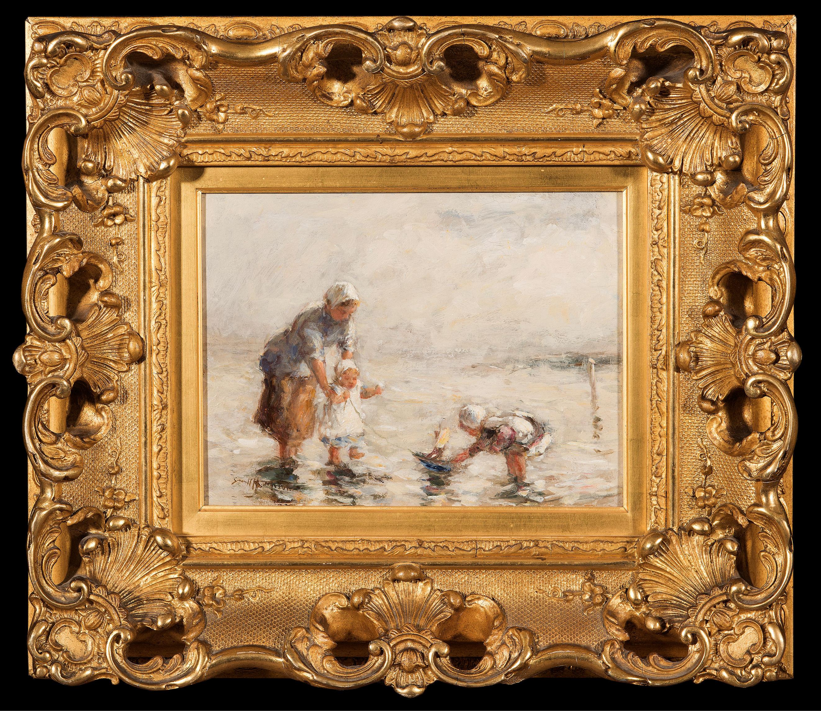 Carl Peter Burnitz - Field with Two Farmers For Sale at 1stDibs