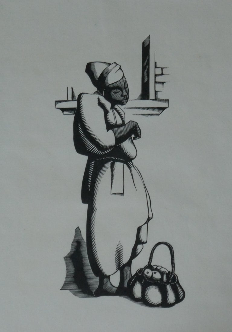 Robert Gibbings - The Busy Hour, Martinique For Sale at 1stDibs