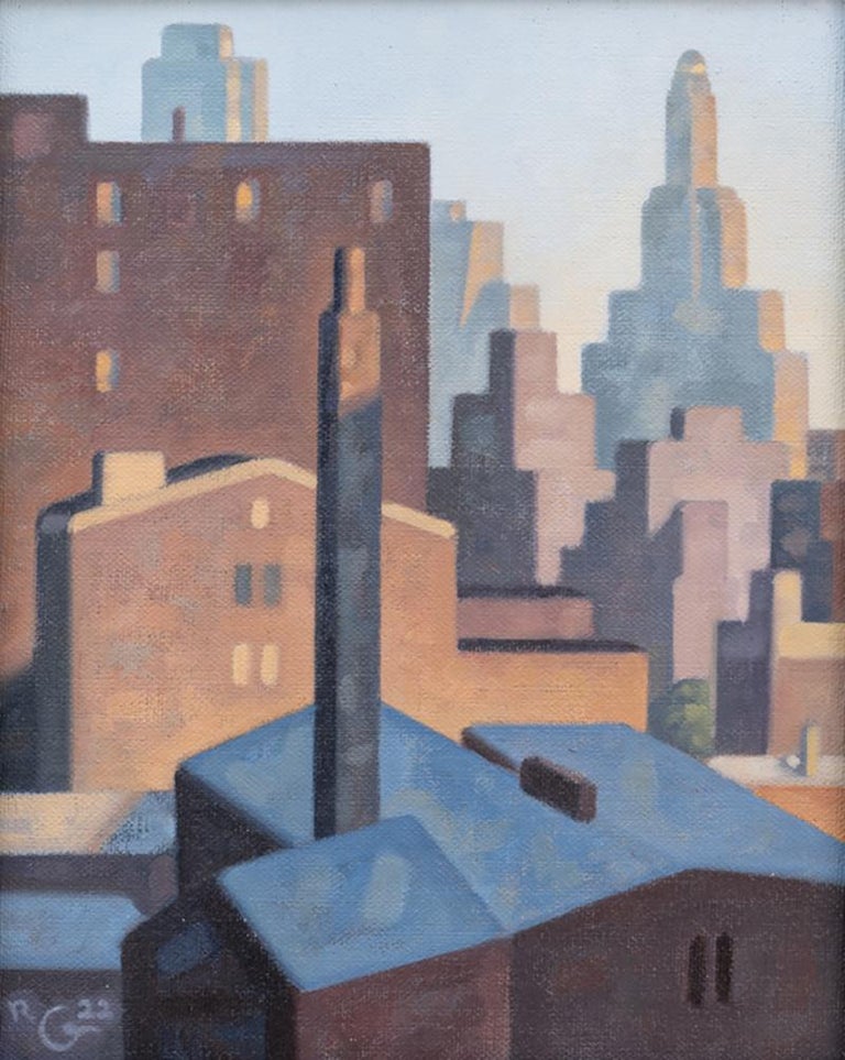 Robert Goldstrom - From the F Train, Dawn, Study (Contemporary Oil ...