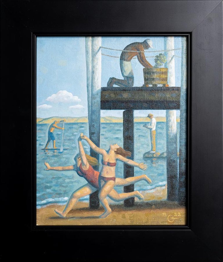 Robert Goldstrom - Planter Study No.8 (Contemporary Beach Scene of ...