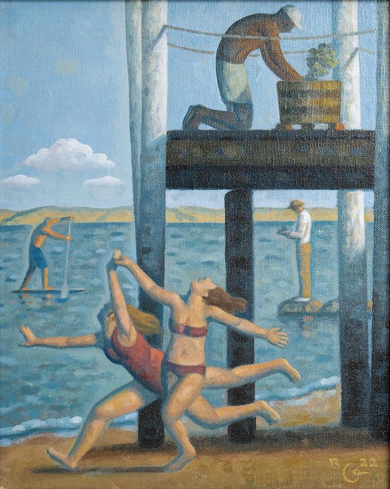 Robert Goldstrom - Planter Study No.8 (Contemporary Beach Scene of ...