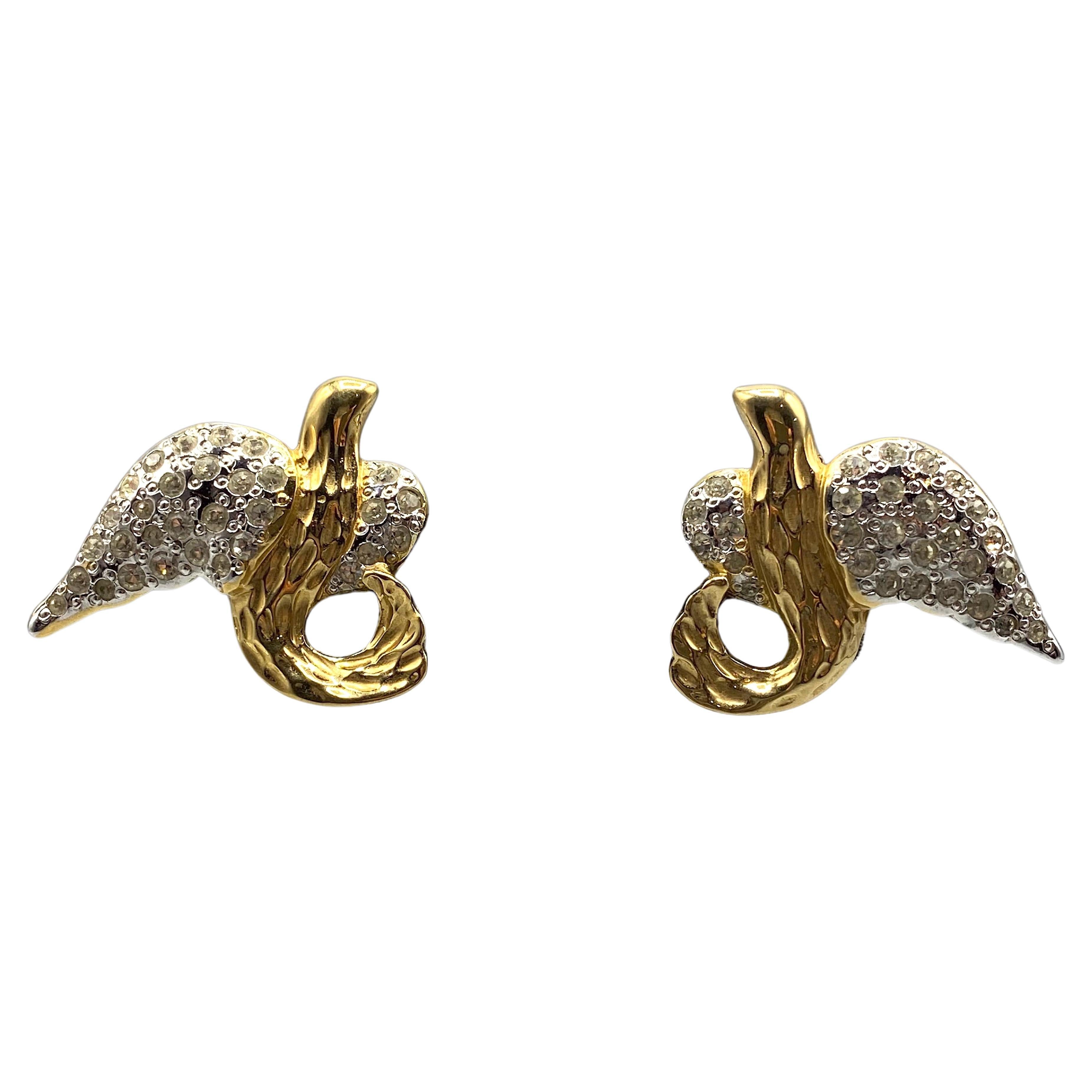 Robert Goosens for Yves Saint Laurent Bird Earrings For Sale at 1stDibs