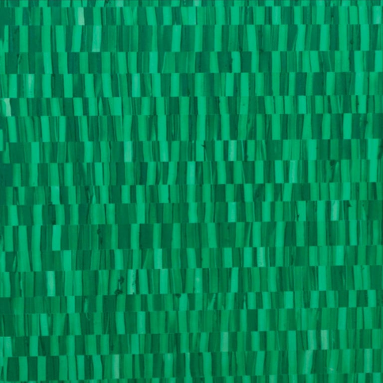 Robert Greene - "Audrey" - abstract minimalism, green oil painting For ...