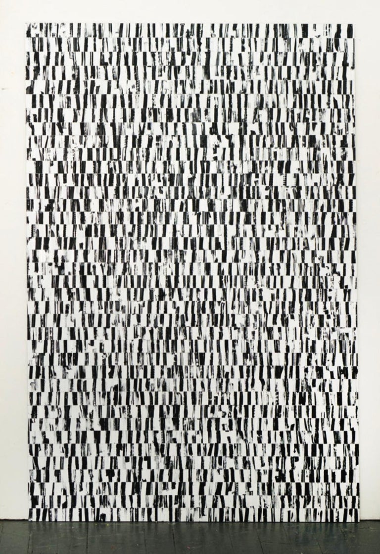 Robert Greene - "Rene" - abstract black and white painting For Sale at ...