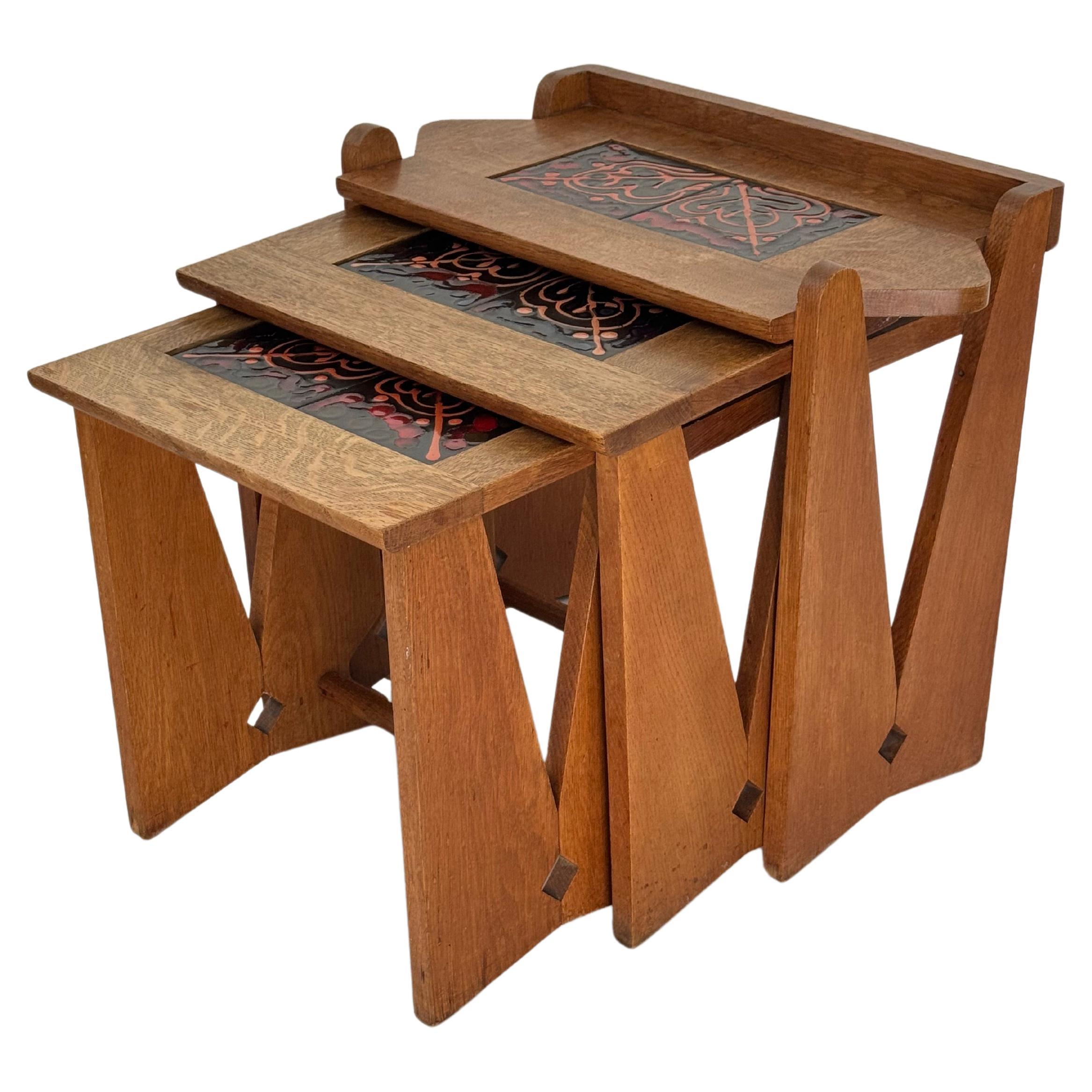 Robert Guillerme and Jacques Chambron, 3 Design Nesting Tables, France ...