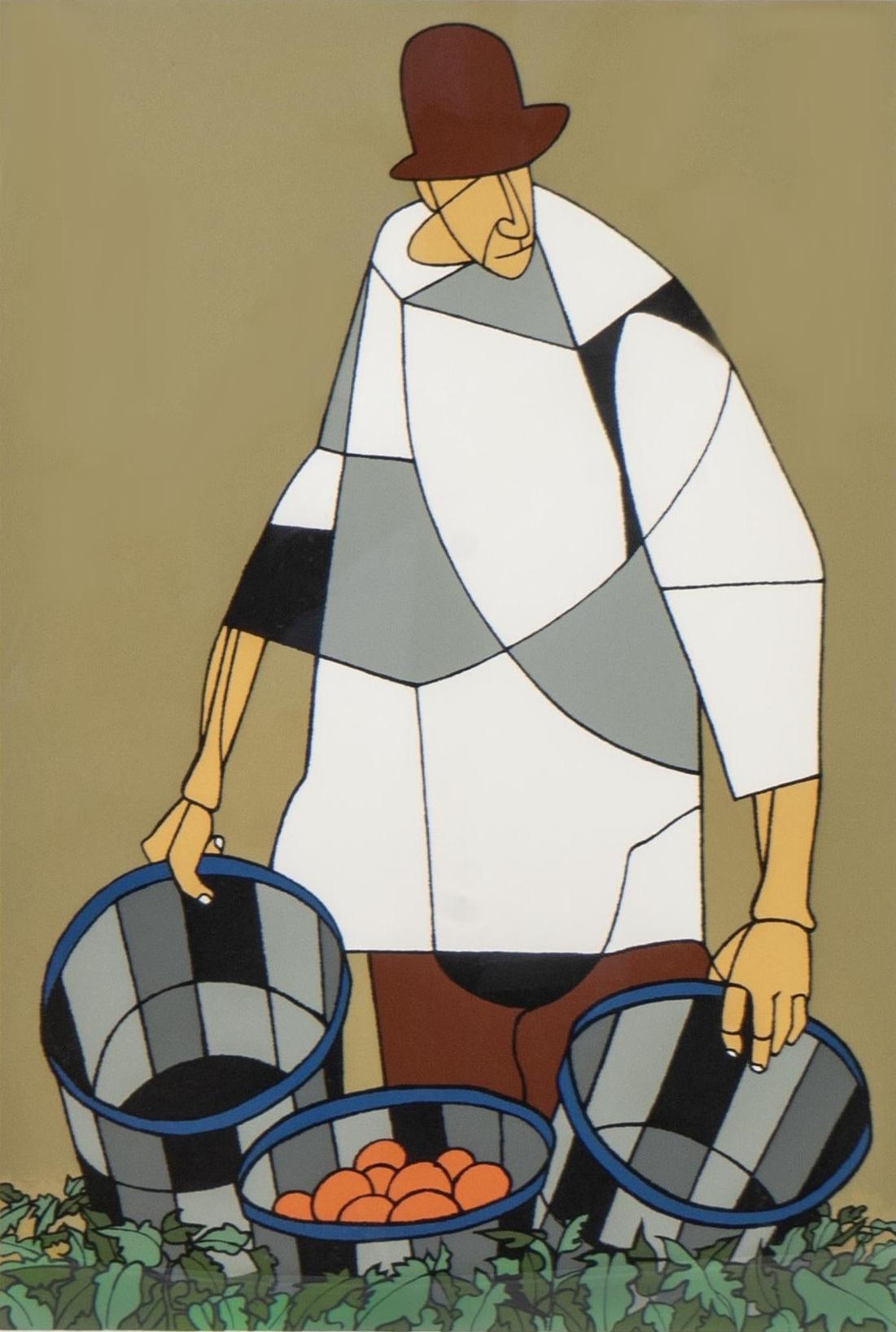 Robert Gwathmey - "Migrant" Robert Gwathmey, Baskets of Food Produce ...