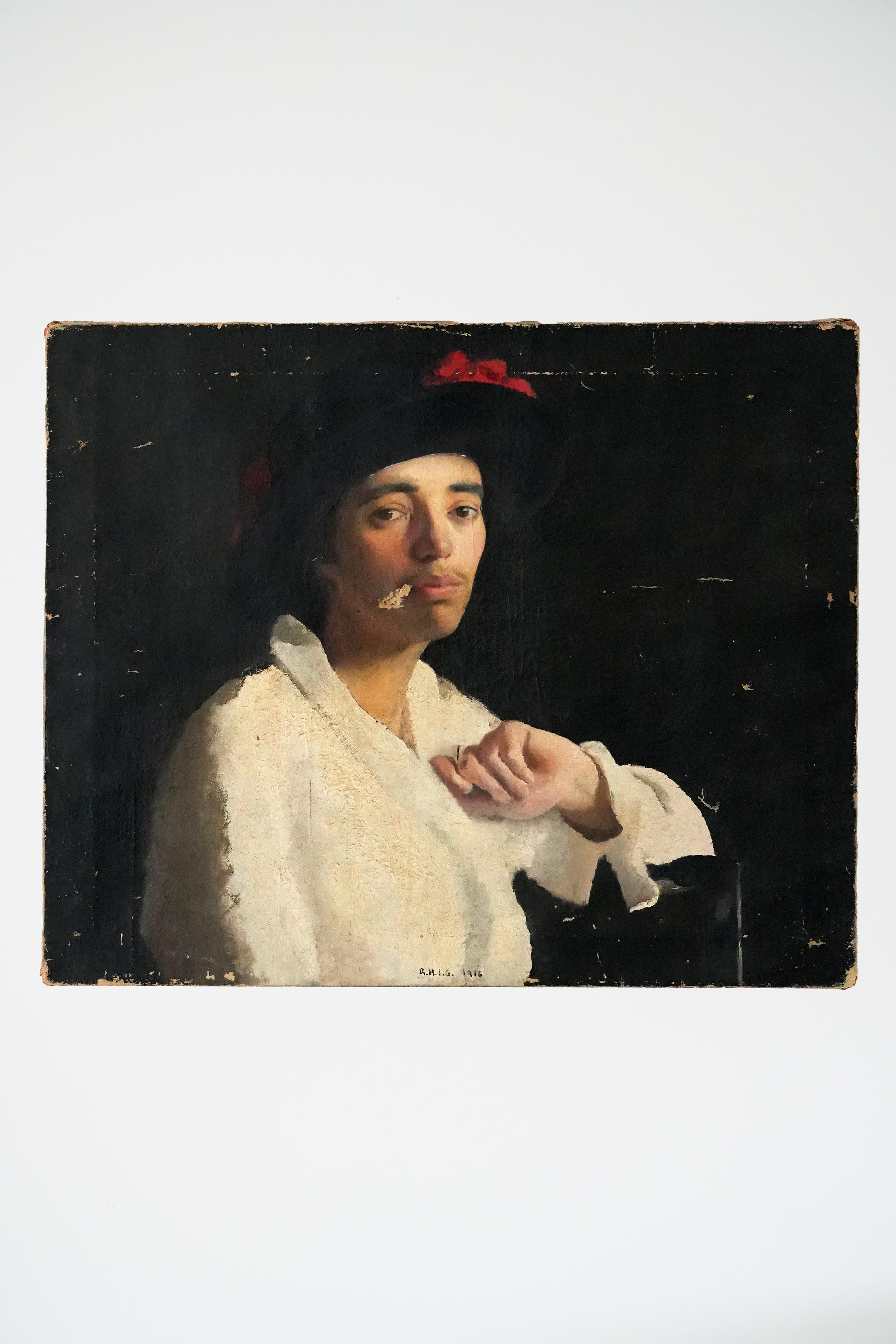 Robert Hale Ives Gammel, Portrait of Boy in Hat, C. 1916 at 1stDibs