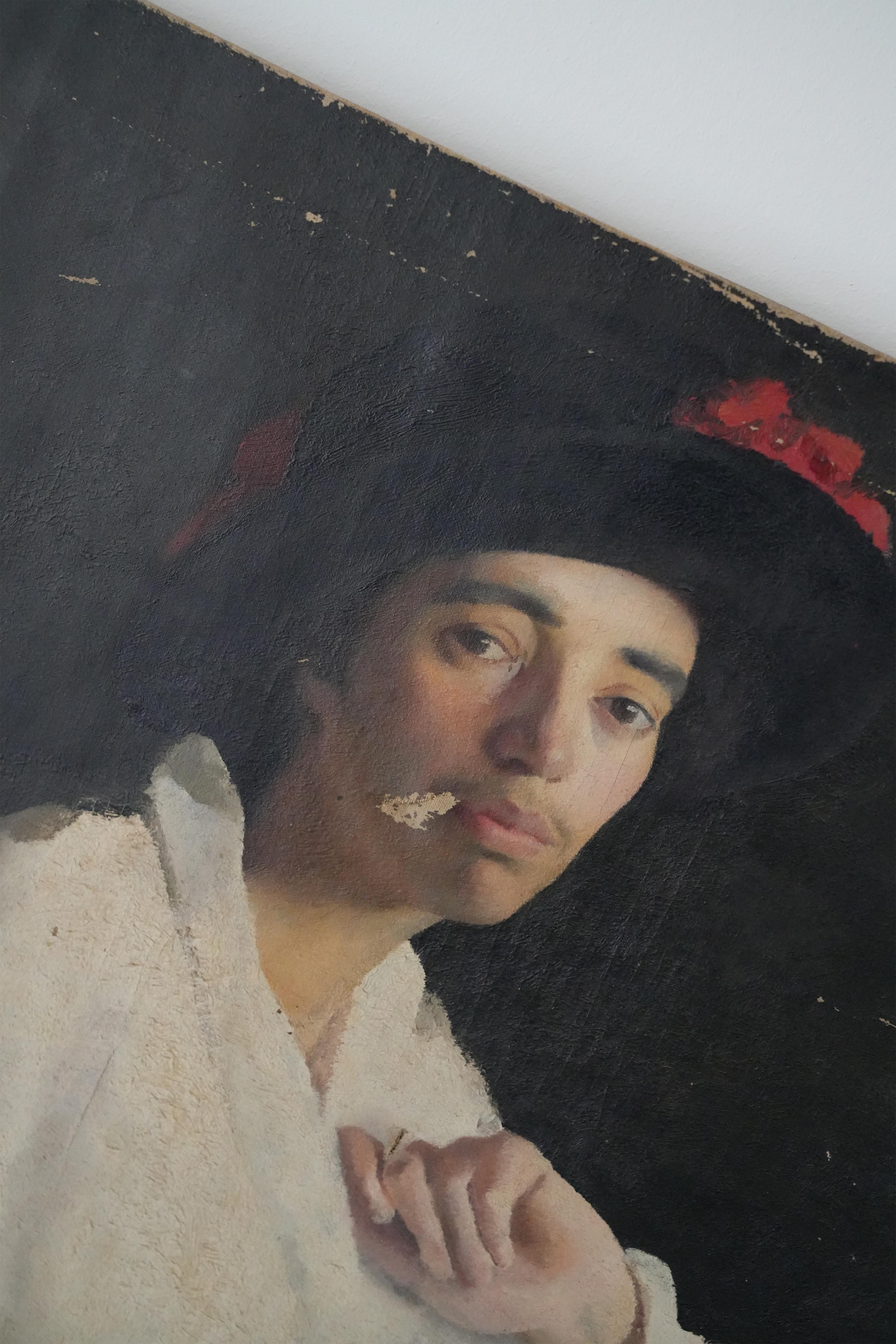 Robert Hale Ives Gammel, Portrait of Boy in Hat, C. 1916 at 1stDibs