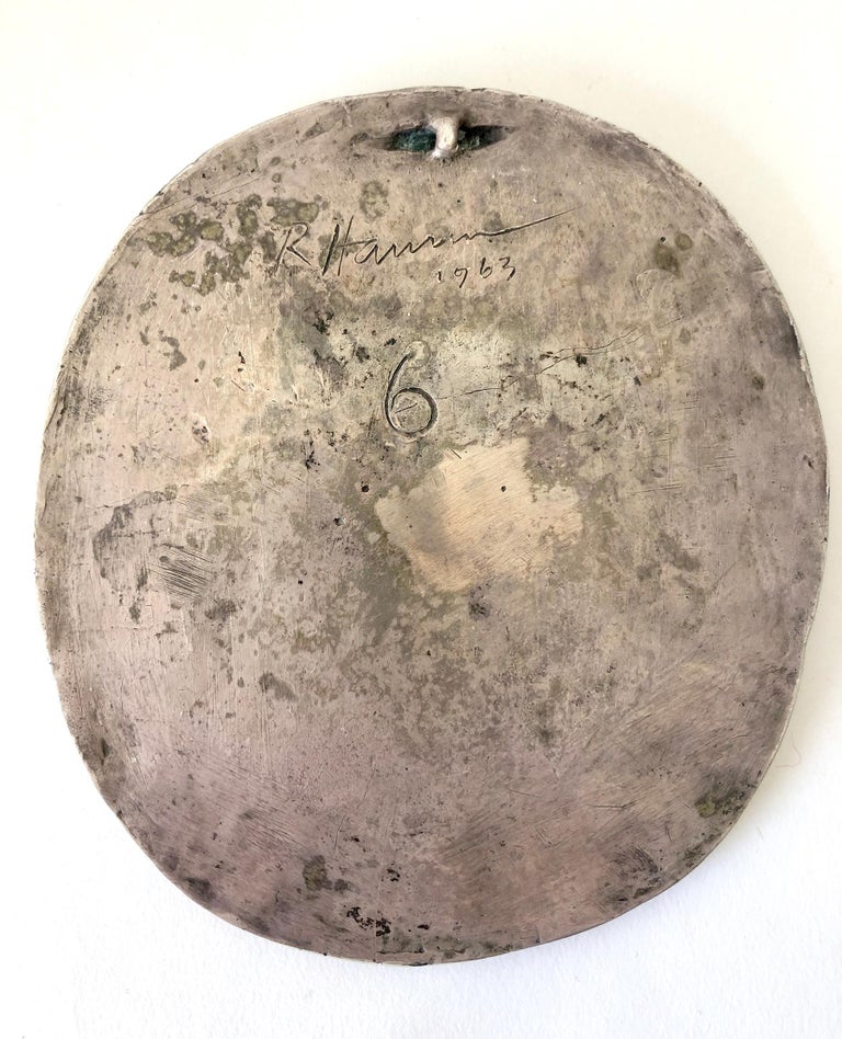 Robert Hansen 1960s Sterling Silver Abstract Figural Bas Relief ...