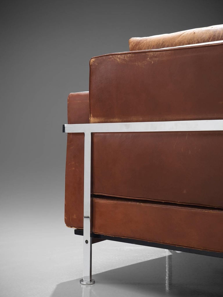 Robert Hausmann Pair of Cognac Leather Lounge Chairs for De Sede For ...