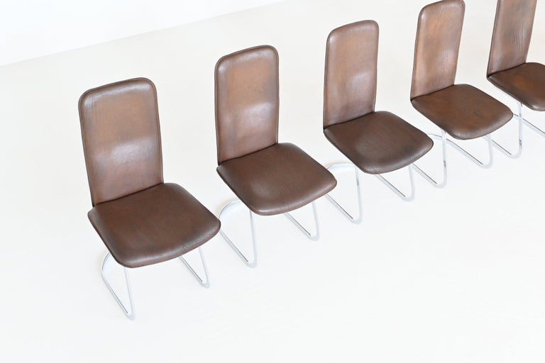 Robert Hausmann RH-320 Dining Chairs De Sede, Switzerland, 1970 at 1stDibs