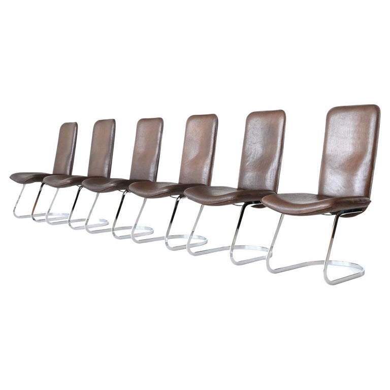 Robert Hausmann RH-320 Dining Chairs De Sede, Switzerland, 1970 at 1stDibs