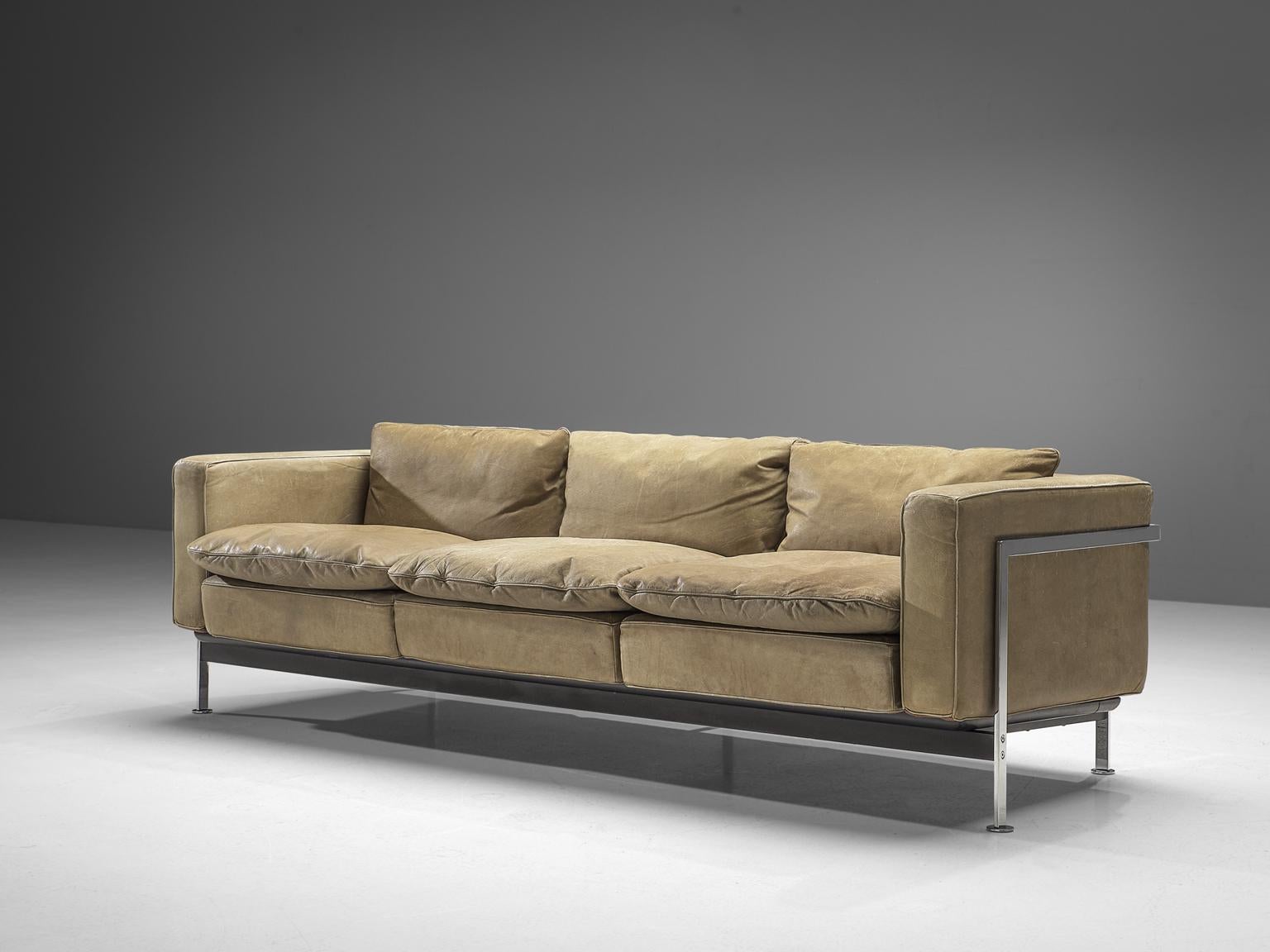 Robert Haussmann for De Sede Sofa in Original Leather For Sale at 1stDibs