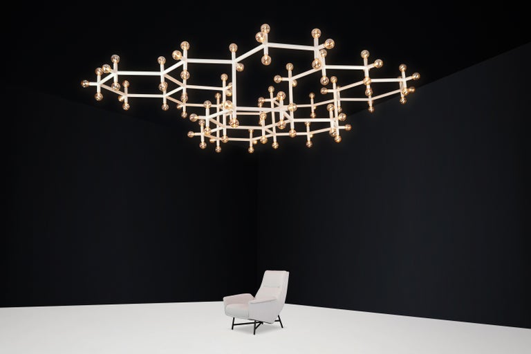 Robert Haussmann Monumental Atomic Suspension Chandelier, Switzerland ...
