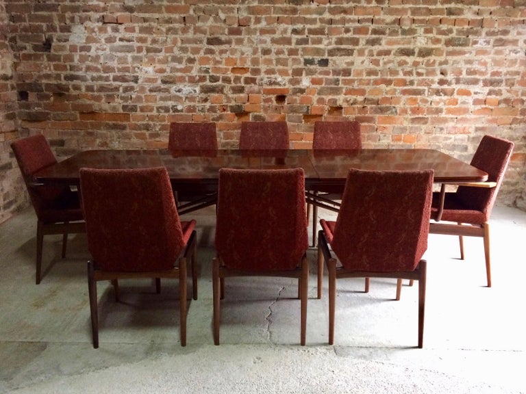 Robert Heritage for Archie Shine Rosewood Dining Table and 8 Chairs ...