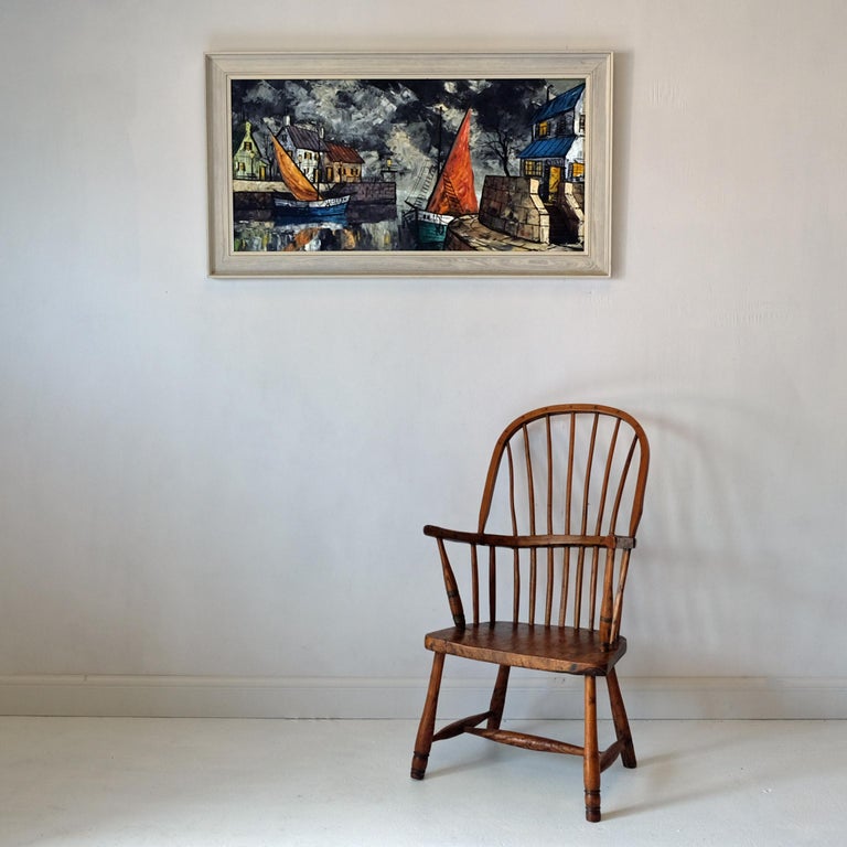Robert Heyer-Hayes Large Oil Painting, European, Mid-20th Century ...