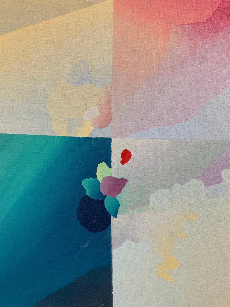 Robert Hrynkiw Post Modern Color Block Painting, Ca. 1980s For Sale at ...